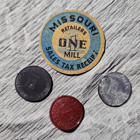 Other | 4pc Vintage Missouri Sales Tax Tokens Collection Set 193s 1940s ...
